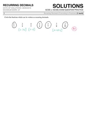 GCSE 9-1 Practice Questions (by Topic)