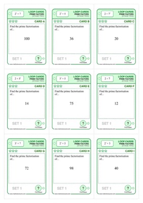 Maths Loop Cards