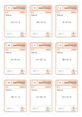 Maths Loop Cards