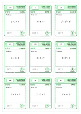 Maths Loop Cards